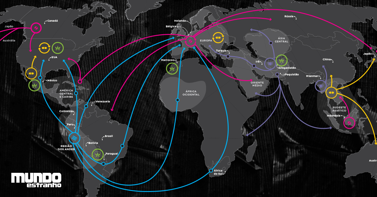 De onde vêm as drogas: as rotas do tráfico no mundo | Super